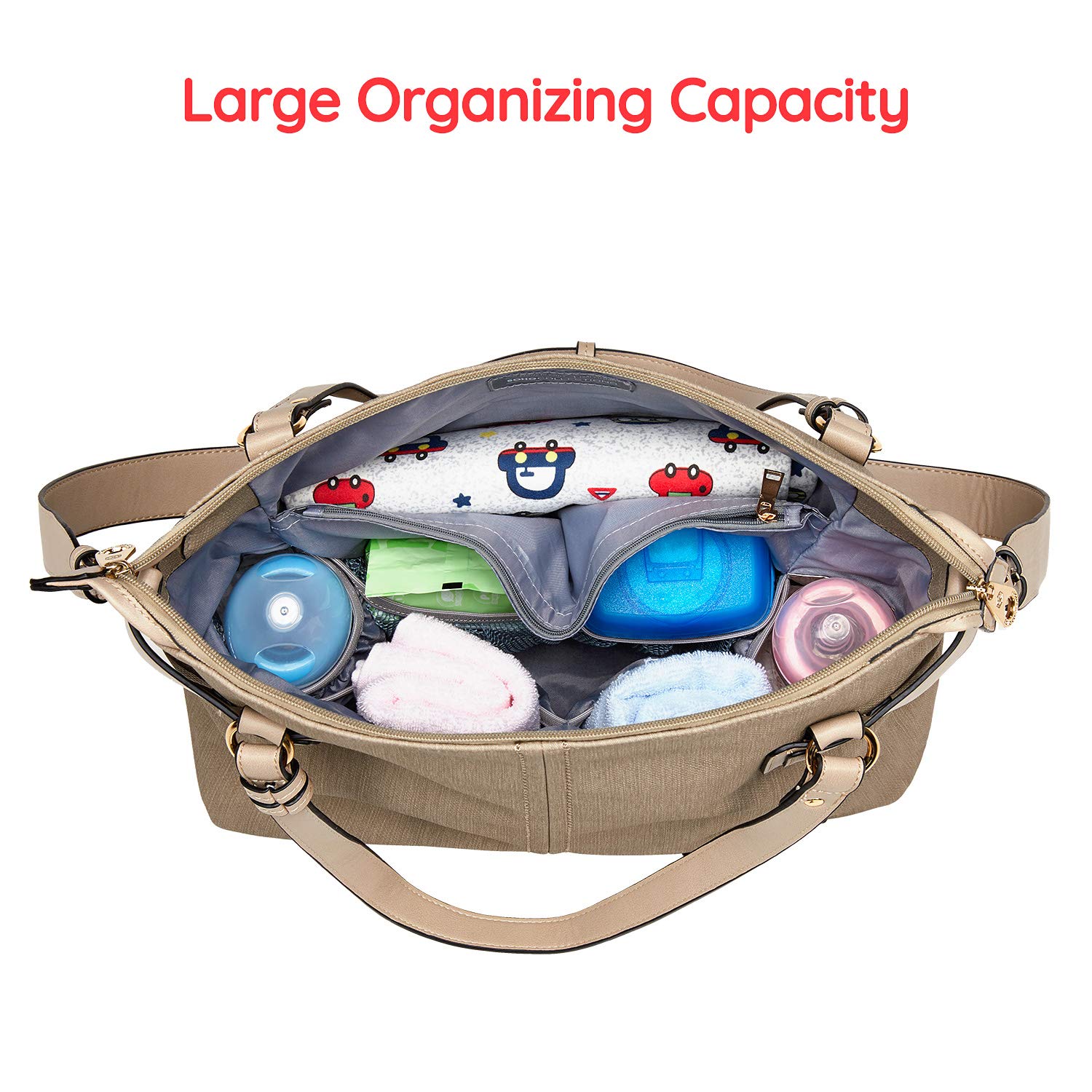 SoHo Lansing Vegan Leather Diaper Bag 4Pc Purse