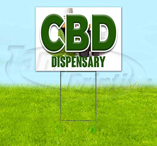 CBD Dispensary Corrugated Plastic Yard Sign, Bandit, Lawn, Decorations, New, Advertising, USA (18"x24")