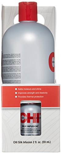CHI Infra Shampoo 32oz , Infra Treatment 32oz & Silk Infusion 2oz Kit