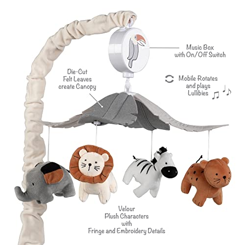 Lambs & Ivy Jungle Musical Baby Crib Mobile 718018 Multicolor