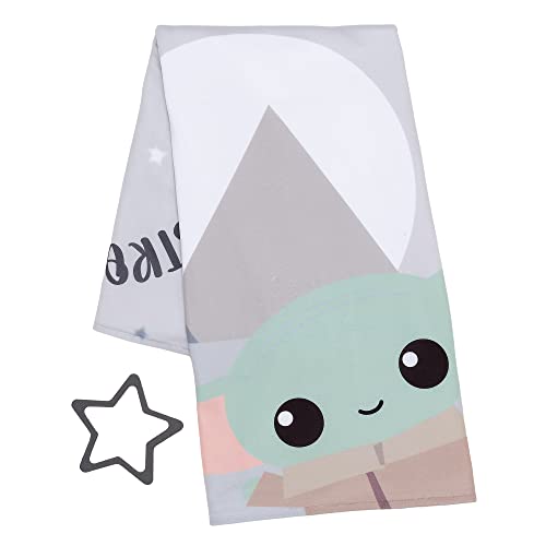 Lambs & Ivy Star Wars The Child/Grogu/Baby Yoda Fleece Milestone Blanket w/Star