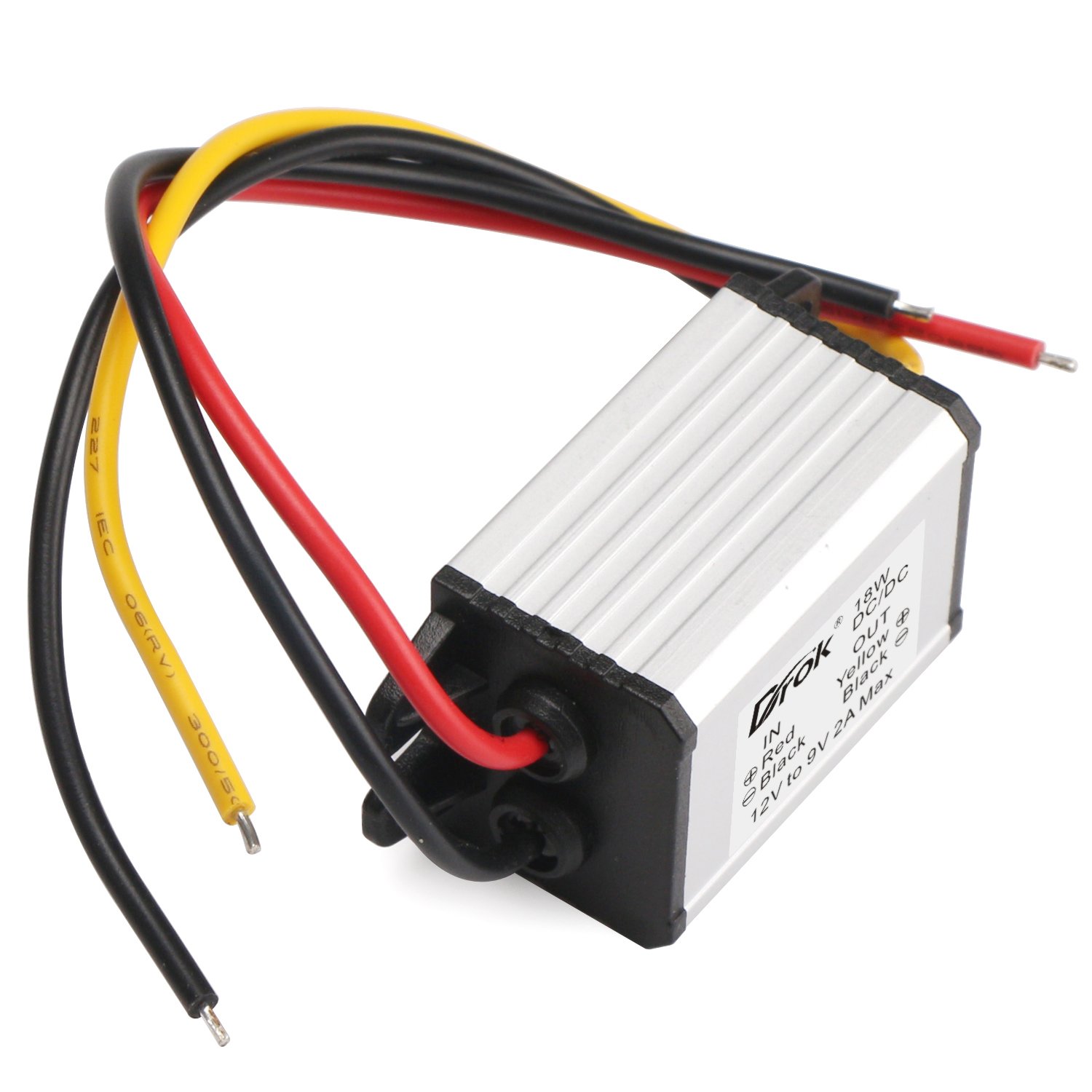 DROK® 12V to 9V 2A 18W DC/DC Buck Power Converter Voltage Step Dowm Power Supply Waterproof