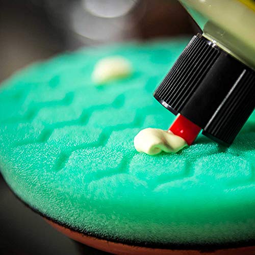 Chemical Guys BUFX113HEX6 Hex-Logic Quantum Medium-Heavy Cutting Pad, Green (6.5 Inch Pad made for 6 Inch backing plates)