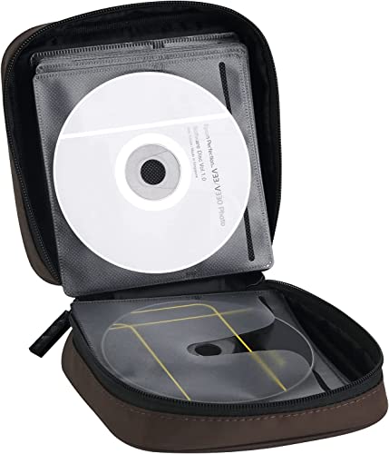 CD Case DVD Case Storage: 40 Capacity CD Holder CD Organizer Portable CD Binder CD Disc Case DVD Wallet Movie Case Small CDs Booklet DVD Album Compact CD Folder Blu Ray Disk Case