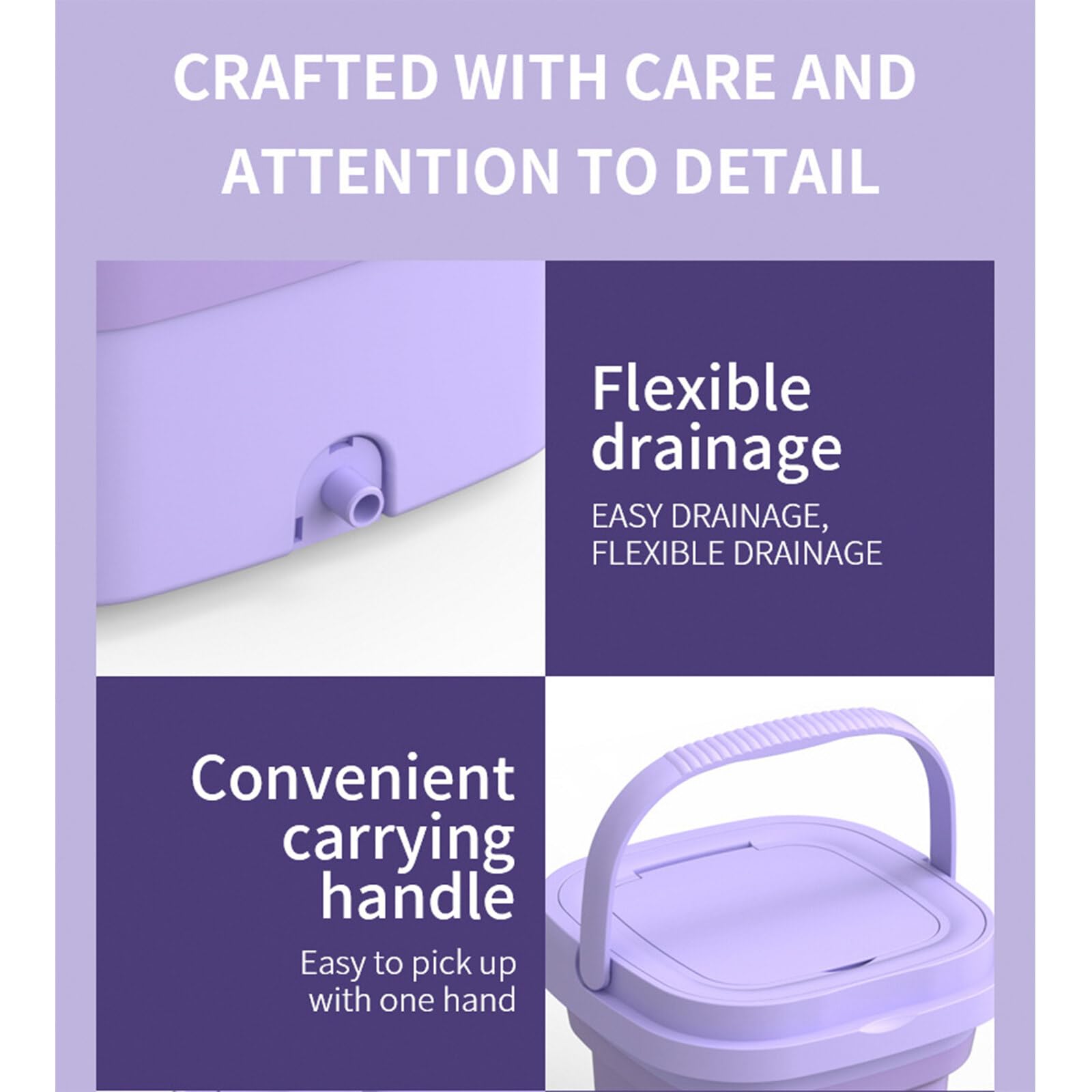 9L Large Capacity Small Portable Washing Machine, Mini Washer and Dryer Combo Deep Cleaning for Underwear, Baby Clothes, or Small Items Folding Washing Machine for Apartment Dorm RV and Travel