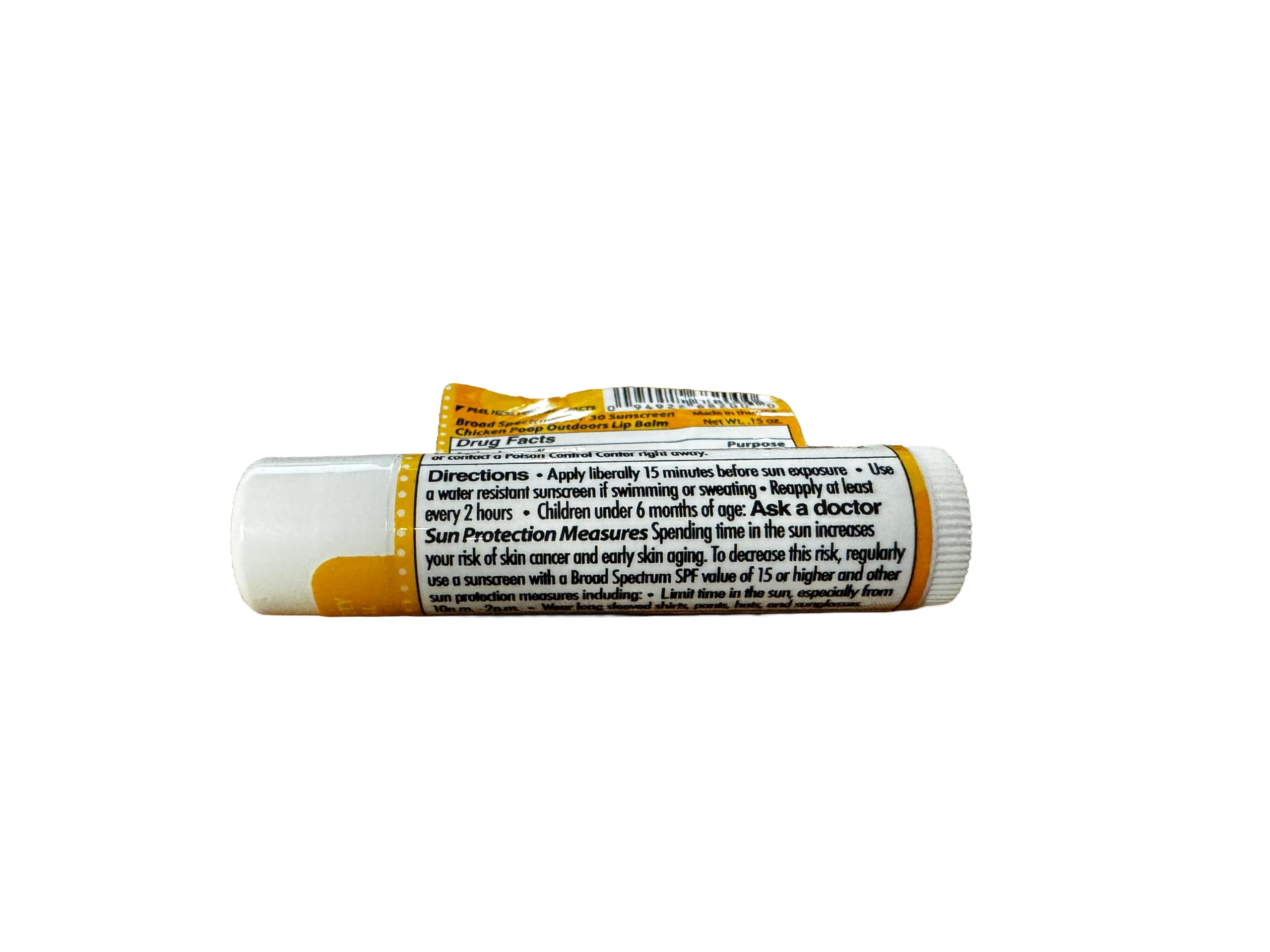 Chicken Poop Lip Balm Simone Chickenbone 100% Natural Moisturizer for Dry, Chapped Lips, Combo (Original, Mint, Outdoors with SPF 30, Coconut), 4 Pack