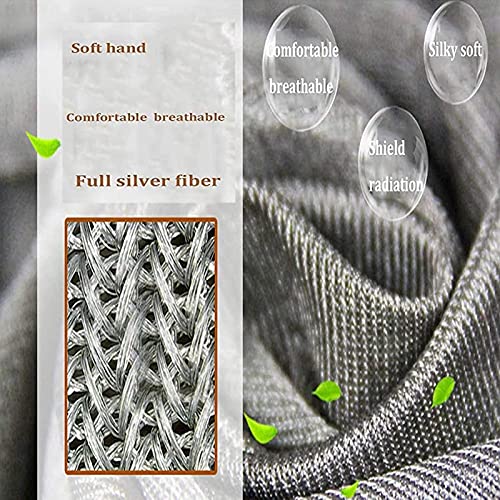 Wzglod Anti Radiation Silver Fiber Fabric Conductive Faraday Cloth EMI RFID Protection Material for Clothes Making Or RF/EMI/EMF/LF Blocking/Shielding,5m/196.85in