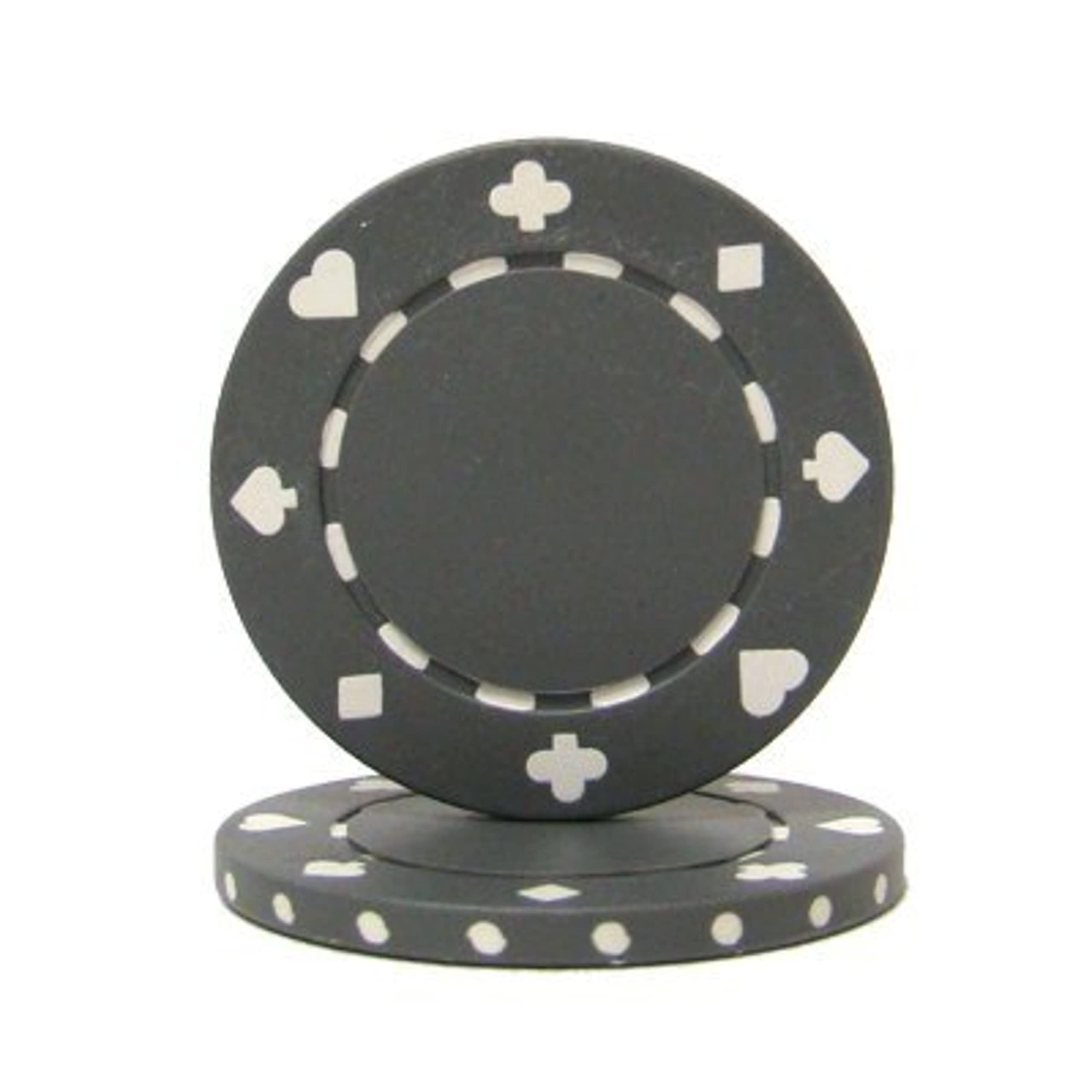 Brybelly 50 Suited 11.5 Gram Poker Chips (Gray)