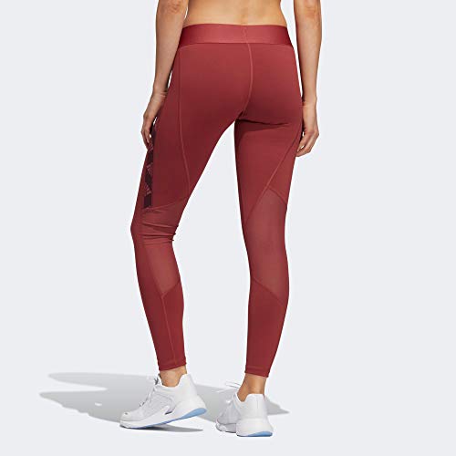 adidas womens Alphaskin Badge of Sport Tights Legacy Red/Maroon Large