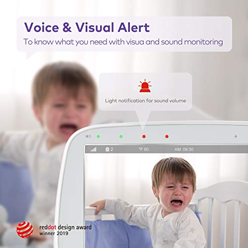 HiPP Baby Monitor Camera, Add-on Camera for VAVA, Pan-Tilt-Zoom Camera, Infrared Night Vision and Thermal Monitor,2-Way Talk, 900ft Range