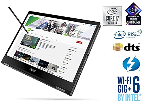 Acer Spin 5 Laptop, Intel i7-1065G7, 3:2 13.5" 2K IPS 2-in-1 Touch Display, Wi-Fi 6, Two Thunderbolt 3, Webcam, Long Battery: 15hr, Active Stylus, W/ Accessories (16GB RAM | 1TB PCIe SSD)