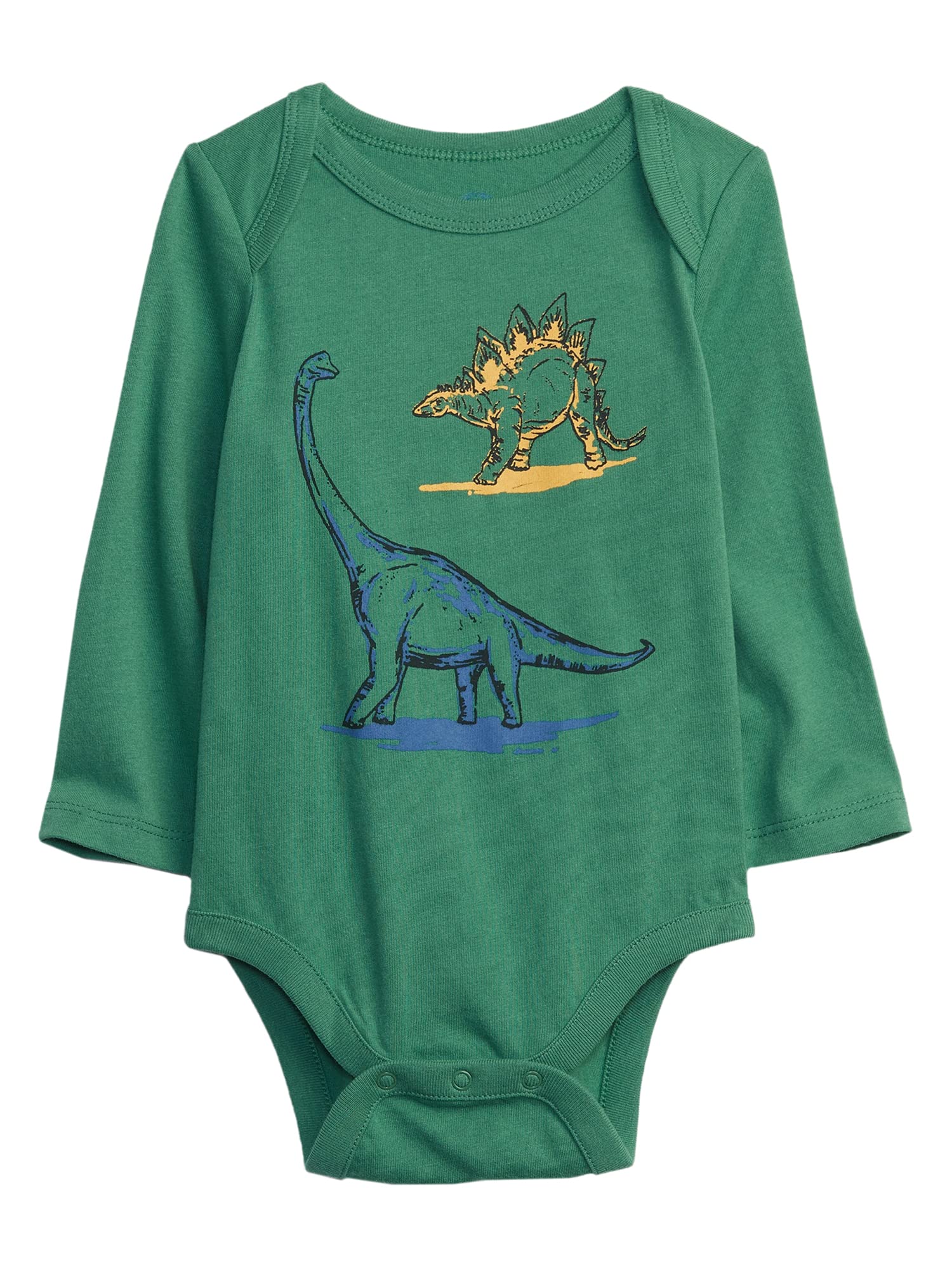 GAP baby boys Long Sleeve Bodysuit T Shirt, Imperial Blue, 18-24 Months US