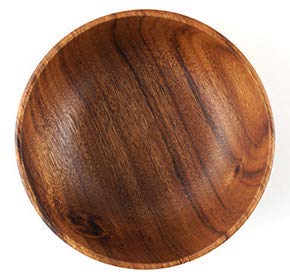 Acacia Wood Bowls Small Size for Handmade -Carved Dia 4"x 1.5 H Set of 4 Calabash Bowls (FREE 4 Wood Spoons)