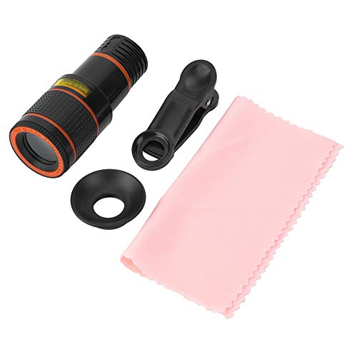 Cell Phone Camera Lens, Professional 12X Telephoto Lens, Telescopic Focusing Universal Phone Camera Lens for Mobile Phone Tablet Cell Phone Lens