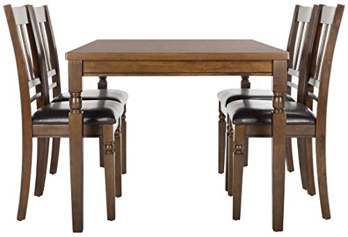 Safavieh Home Collection Kodiak 5 Piece Dining Set, Light oak and Black