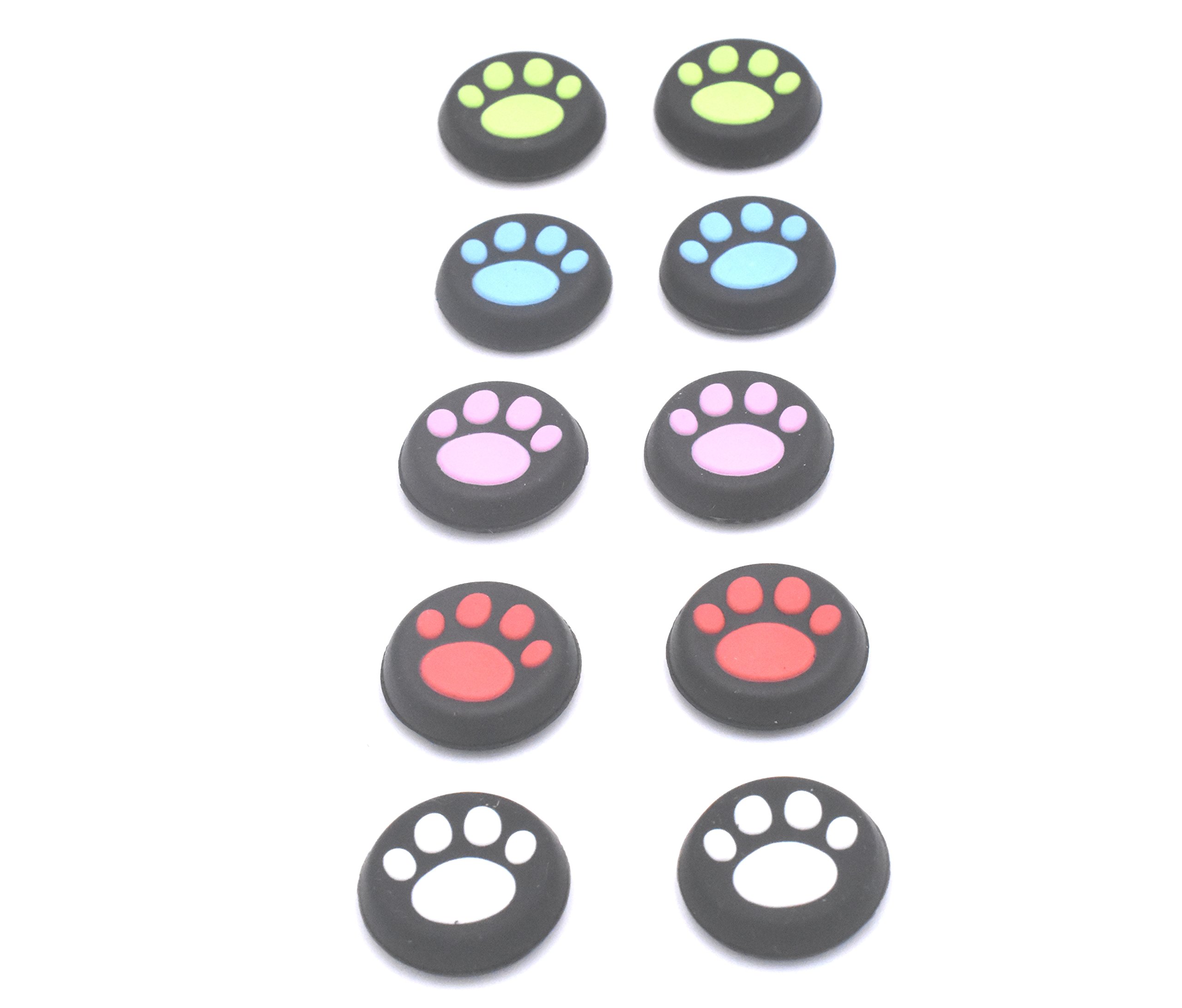 5 Pairs Replacement Thumb Stick Grips Cap Cover Joystick Thumbsticks Caps for PS4 Xbox ONE Xbox 360 PS3 PS2 Controller