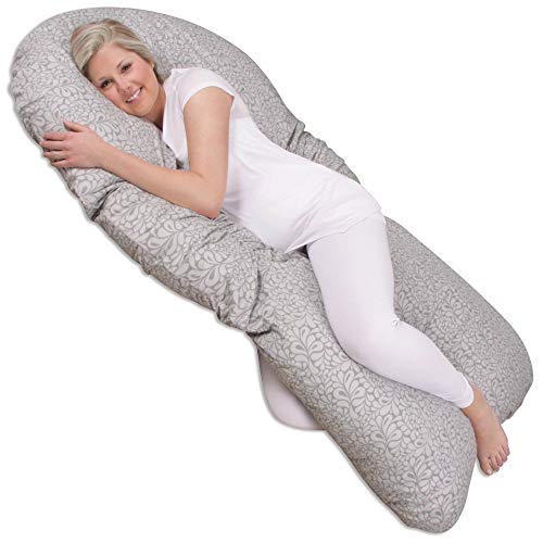 Leachco Back 'N Belly Bunchie Pregnancy/Maternity Body Pillow, Splash Gray , 1 Count (Pack of 1)