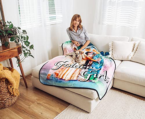 The Golden Girls Raschel Fleece Throw Blanket | Plush Soft Polyester Cover for Sofa and Bed