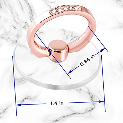 Transparent Cell Phone Ring Holder-(2pack) Cell Phone Ring Holder 360 Degree Rotation Phone Ring Grip Finger Ring Stand Kickstand Compatible Various Mobile Phones or Phone Cases