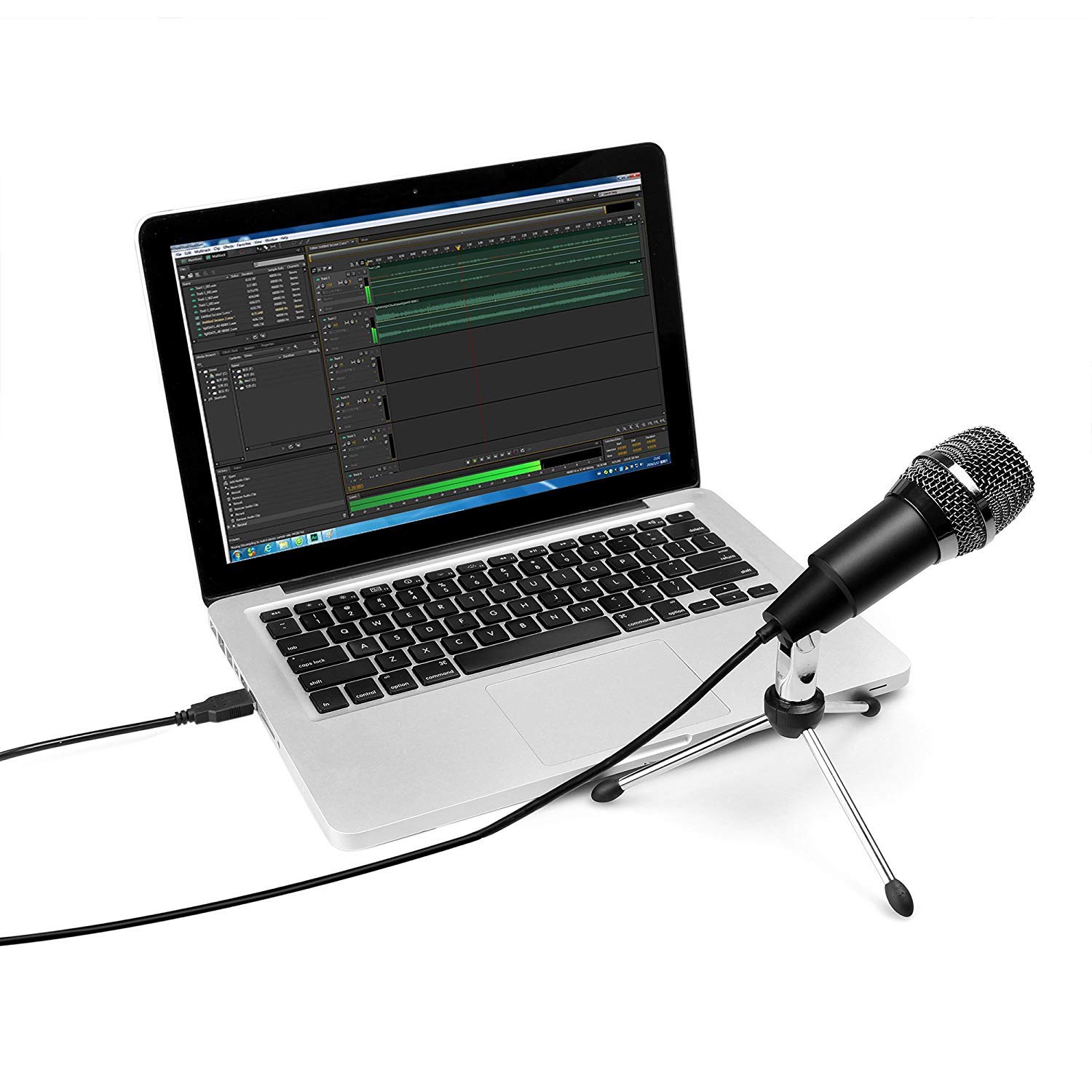 FIFINE USB Microphone, Plug and Play Home Studio USB Condenser Microphone for Skype, Recordings for YouTube, Google Voice Search, Games, for Windows and Mac-K668