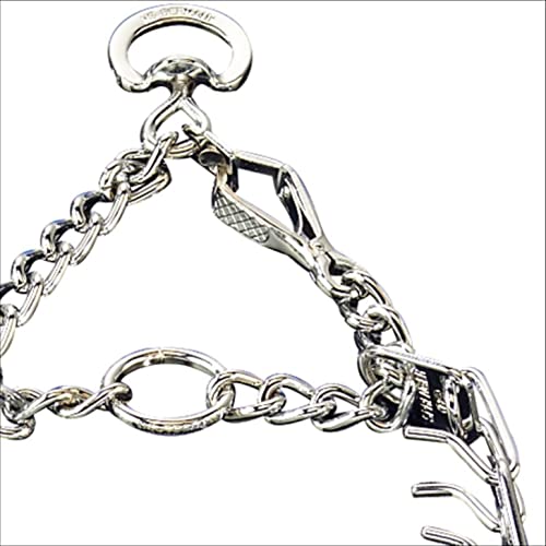 Herm Sprenger Chrome Plated Steel Training Prong Collar with Quick Release Snap for Dogs, Small, 2.25mm, 16-Inch