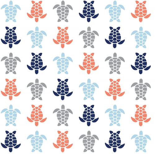 GROW WILD Changing Pad Cover 3 Pack | Soft & Stretchy Jersey Cotton | Baby Changing Table Pad Cover | Diaper Changing Pad Covers for Girls or Boys | Wipeable Sheets | White Blue Turtle Whale Ocean