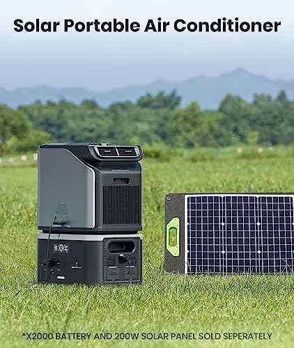 EENOUR PA600 Portable Air Conditioners, 6000BTU Fast Cooling AC with 7 Fan Level, Dehumidifier & Sleep Modes, 8H Timer, Remote Control, 48V DC for Truck Van Life Camping Room, Off-grid and Power Outages