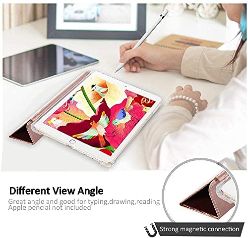 Valkit iPad Air (3rd Gen) 10.5'' 2019 / iPad Pro 10.5'' 2017 Case Smart Folio Stand Protective Translucent Frosted Back Cover for Apple iPad Air 3 10.5 Inch 2019 Auto Sleep/Wake, Rose Gold