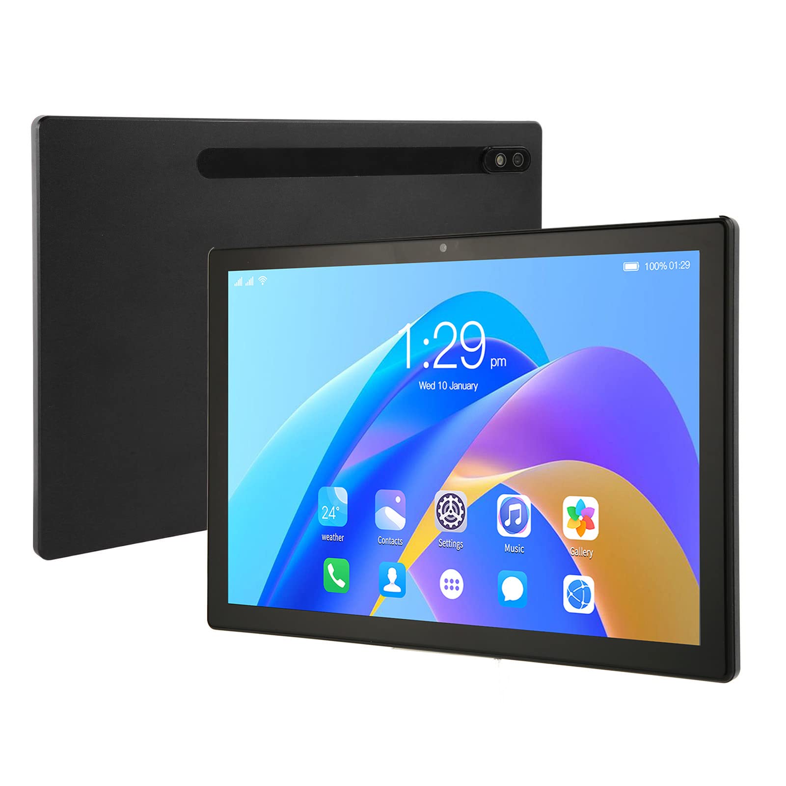 Airshi 10.1 Inch Tablet HD Tablet GPS Function 2.4G/5G 5MP 8MP 100‑240V for School Office (US Plug)