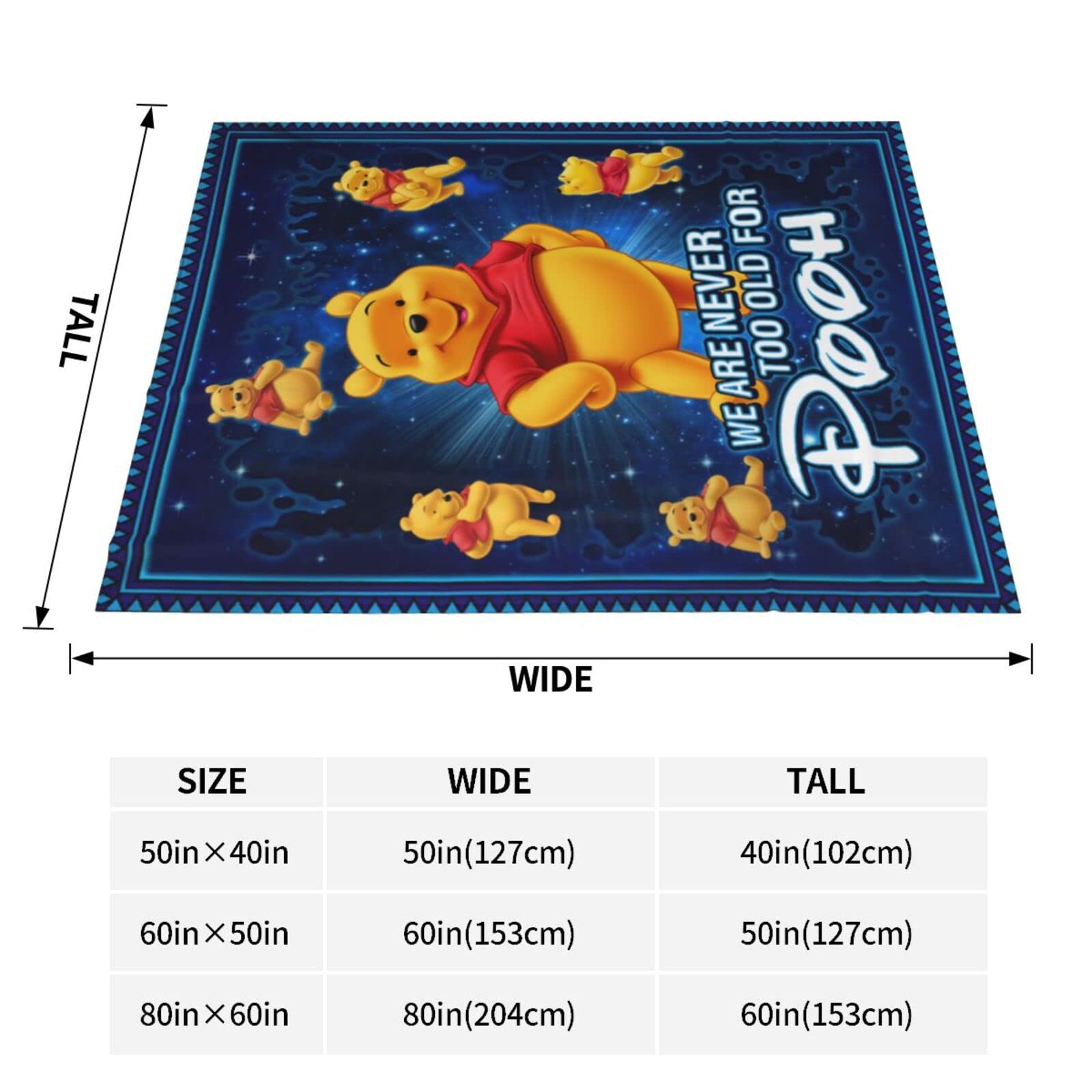 EVAGMG Cute Blanket Boys Girls Blankets Flannel Fleece Bear Throw Best Friend Super Soft Cozy Warm Plush Bedding 60''x50'' Cartoon#-2