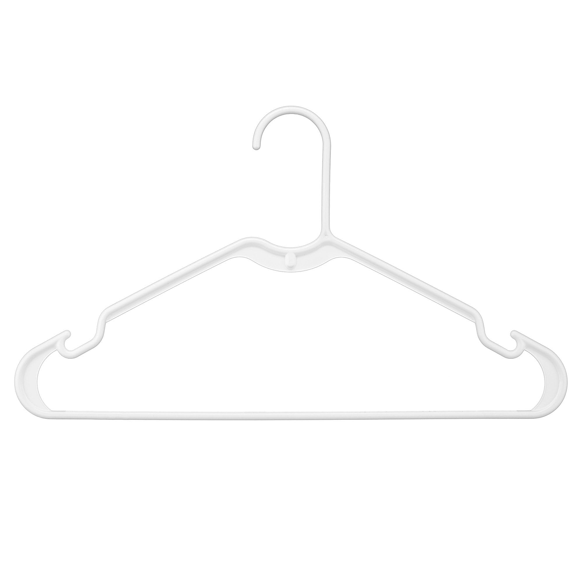 Whitmor Hanger Plastic WHTE 10PK