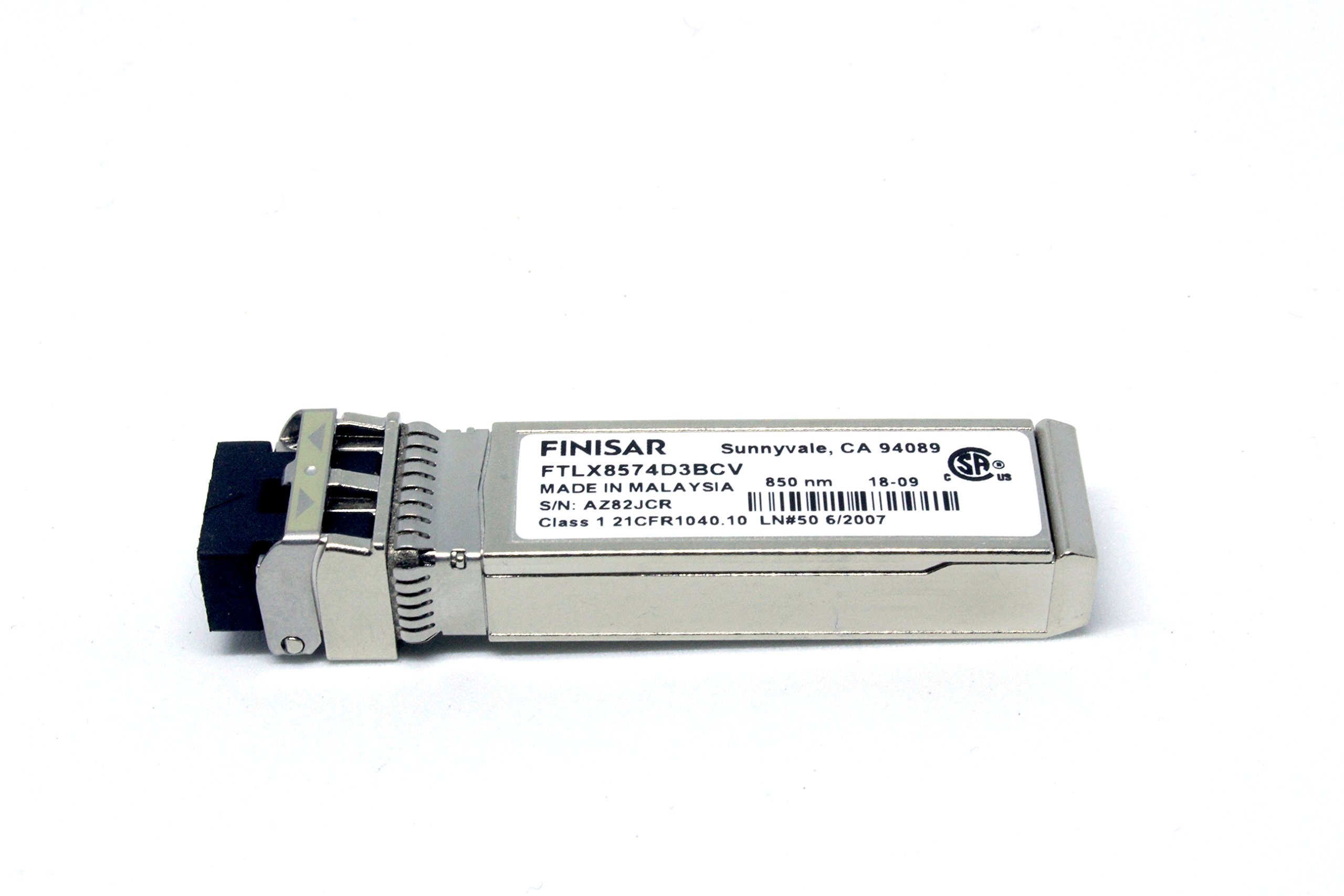 Finisar SFP+ Module - For Optical Network, Data Networking - 1 LC Duplex 10GBase-SR/SW Network - Optical Fiber Multi-mode - 10 Gigabit Ethernet, Gigabit Ethernet - 10GBase-SR/SW, 1000Base-SX - Hot-plu