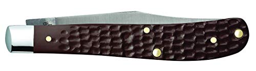 CASE XX WR Pocket Knife Brown Synthetic Barehead Slimline Trapper Item #135 - (61048 SS) - Length Closed: 4 1/8 Inches