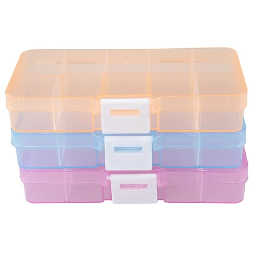 Craft County Plastic Bead Organizer β Clear β Customizable Compartments β Perfect for Organizing Small Items