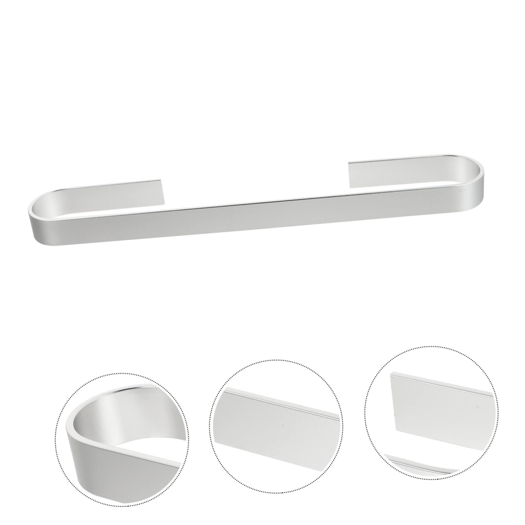 DRESSOOS 1 Set Nail Towel Rack Black Towel Holder Wall Mounted Towel Holder Kitchen Cabinet Holder Simple and Elegant Towel Holder Sticky Hanger Bathroom Shelf Household Space Aluminum