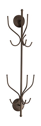 Kings Brand Furniture β Nino Metal 12 Hook Wall Mount Coat & Hat Rack, Pewter