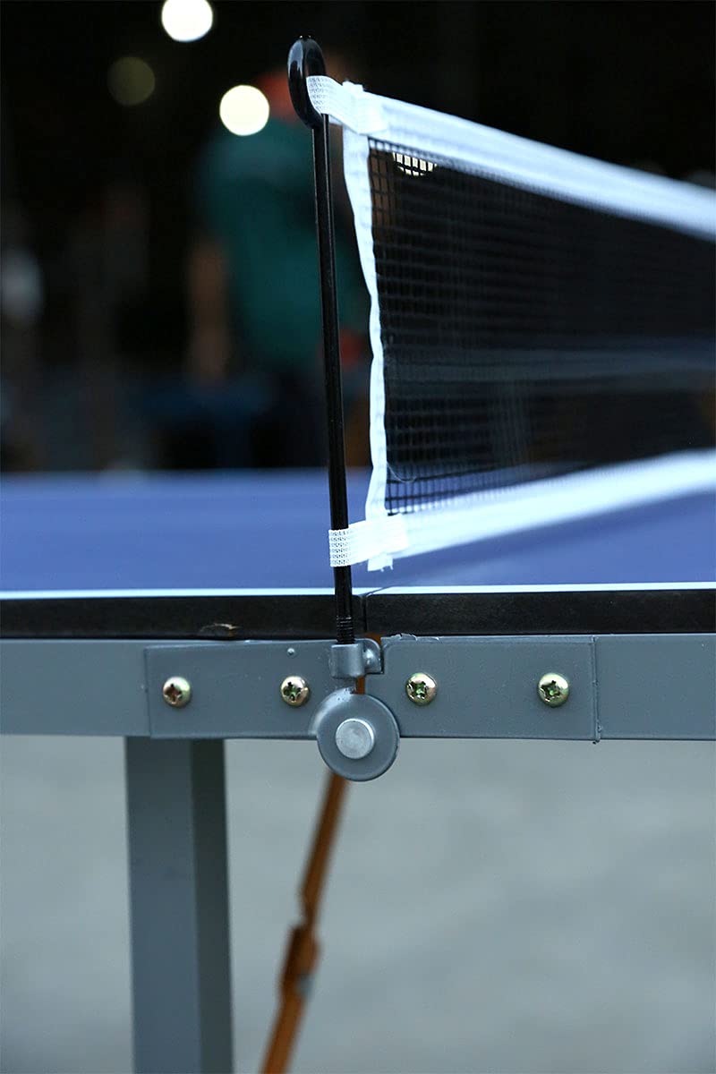 6 ft Table Tennis Table Ping-Pong Tables Set - 100% Preassembled Foldable & Portable Tables with All-Weather Aluminum Composite Frame & Removable Net for Outdoor/Indoor