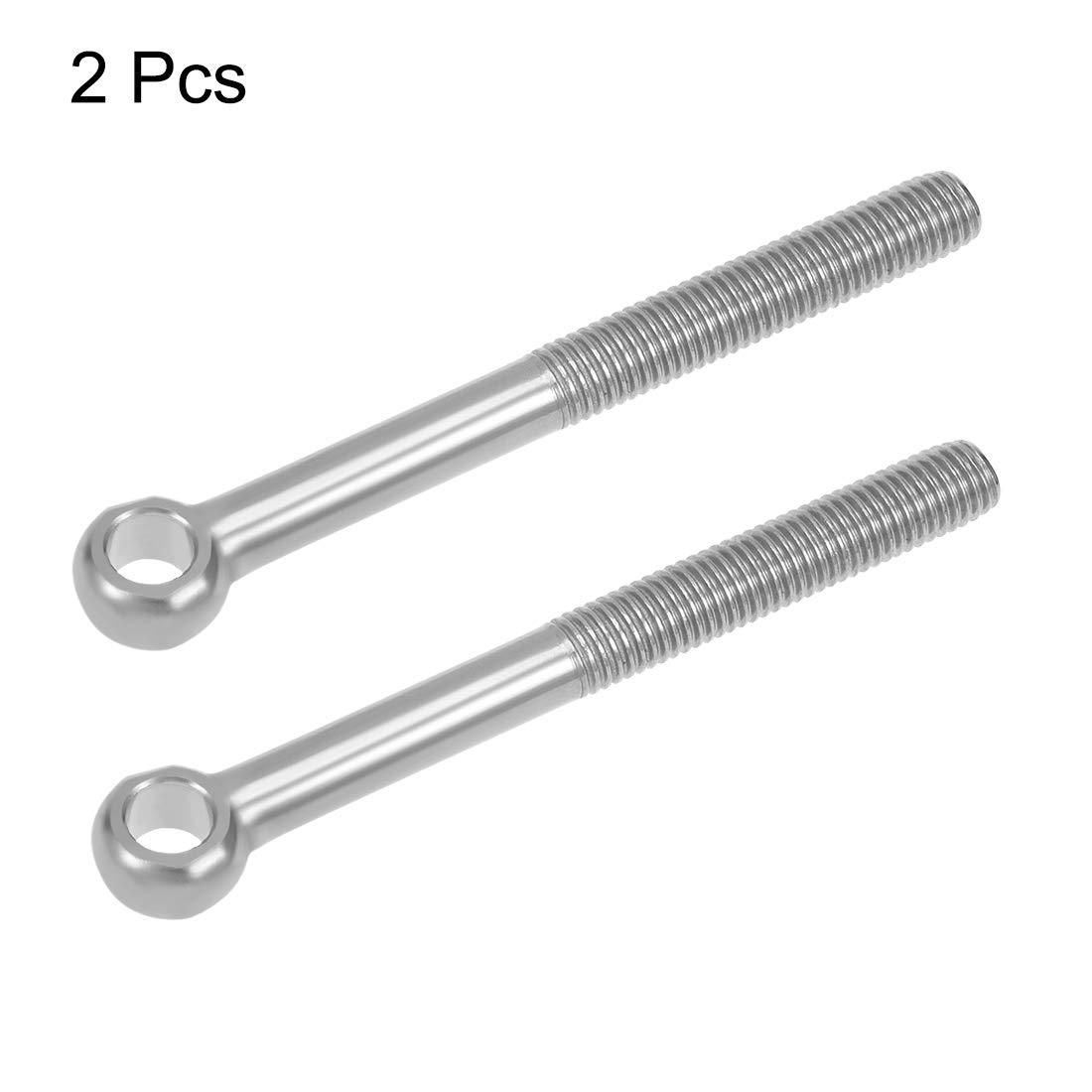 uxcell M14 x 140mm Machinery Shoulder Swing Lifting Eye Bolt 304 Stainless Steel Metric Thread 2pcs