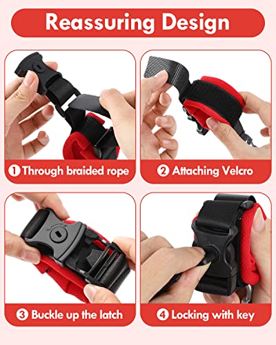 Lehoo Castle Toddler Leash for Walking, Baby Leashes for Toddlers Boys 4-in-1, Kid Harness with Leash, Child Safety Leash Anti Lost Wrist Link (Mickey)