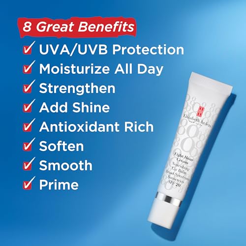 Elizabeth Arden Eight Hour Cream Nourishing Moisturizing Lip Balm,Broad Spectrum Sunscreen SPF 20, 0.5 Ounce