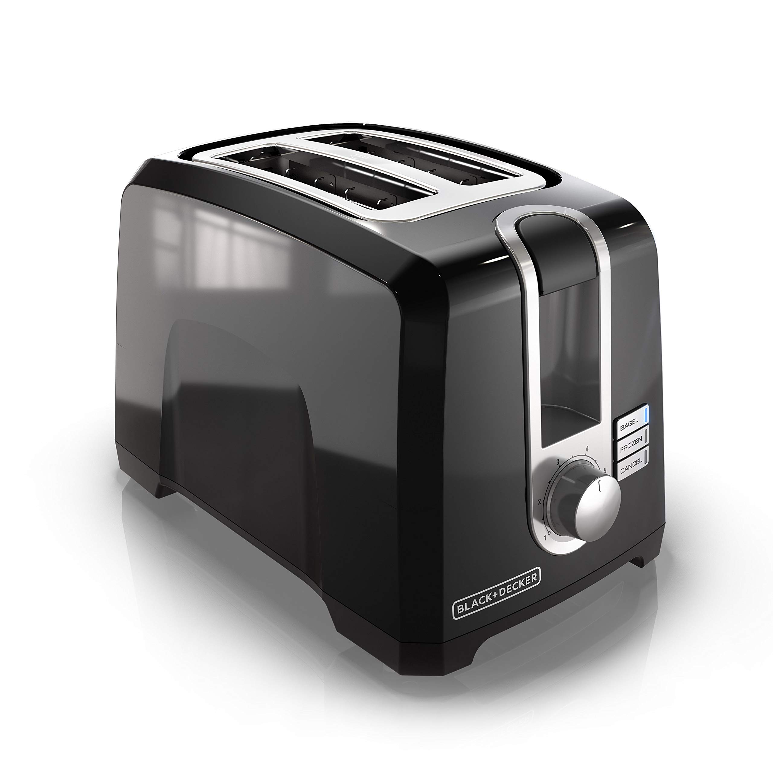 BLACK+DECKER 10-Speed Countertop Blender with 48oz Glass Jar and 4-point Stainless Steel Blade and BLACK+DECKER 2-Slice Extra Wide Slot Toaster