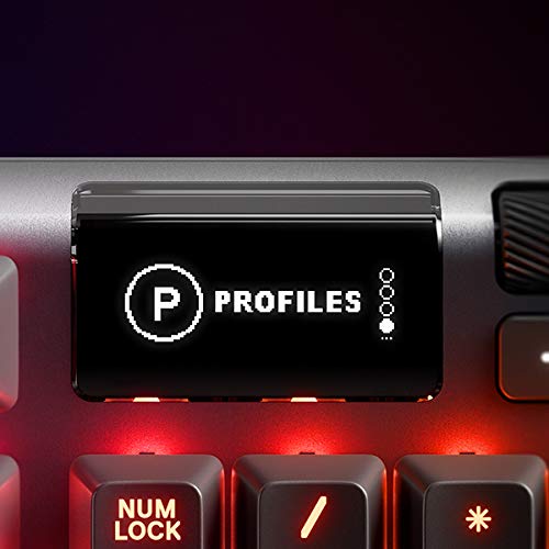 SteelSeries Apex 5 - Hybrid Mechanical Gaming Keyboard - Per-Key RGB Illumination - Oled Smart display - English (QWERTY) Layout PC