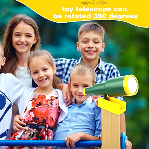 Haconba 2 Pack Swingset Telescope Toy Playground Pirate Telescope Plastic Playset Telescope for Outdoor Playhouse Treehouse Jungle Gym Accessories (Green)