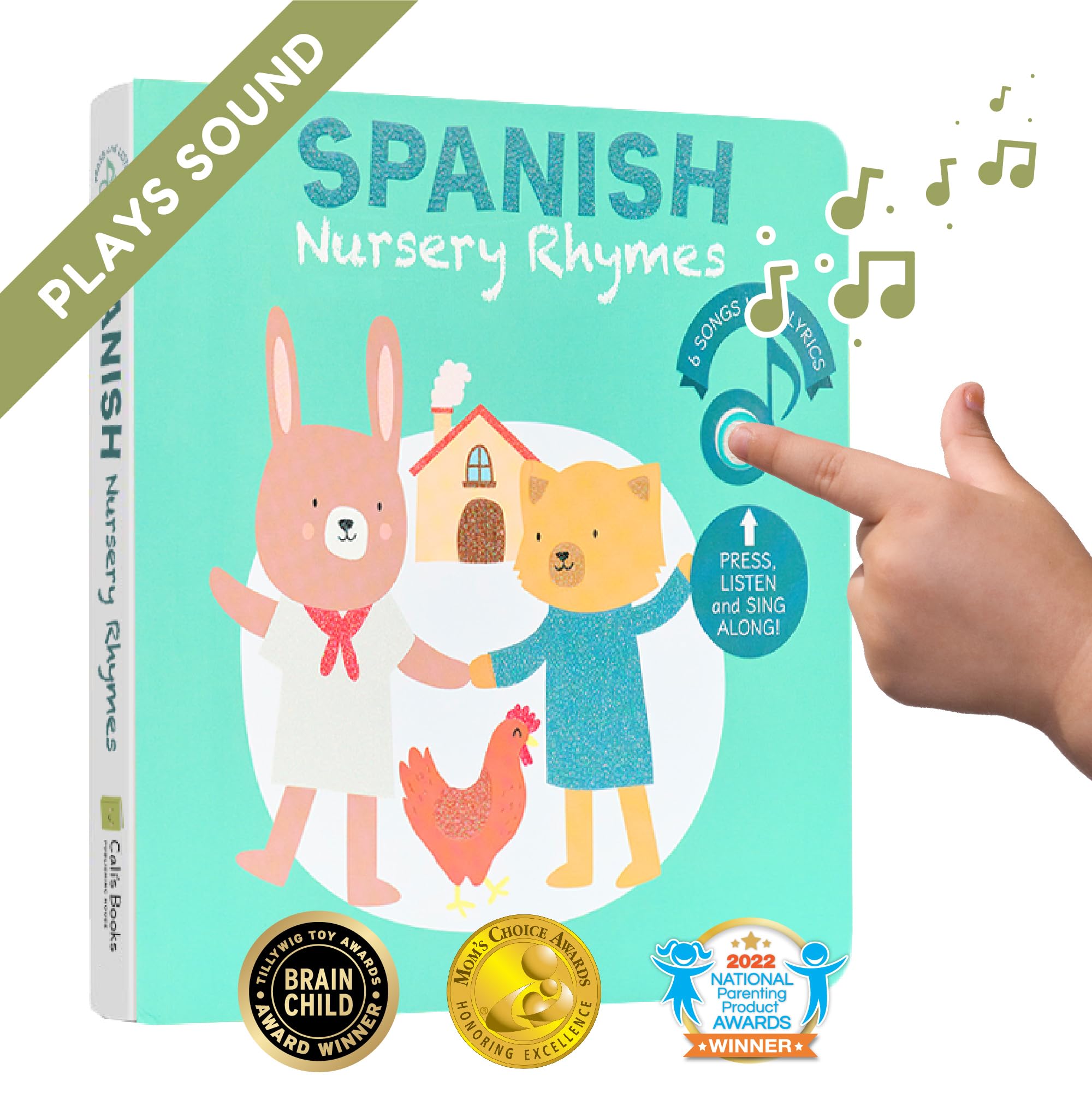 Cali's Books Spanish Nursery Rhymes | Spanish Baby Book with English Translation | Learn Spanish for Kids | Spanish Books for Toddlers 1-3 | 6 Canciones Infantiles en EspaΓ±ol