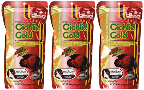 Hikari (3 Pack) 8.8-Ounce Cichlid Gold Floating Pellets for Pets, Medium