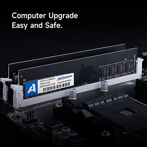 8GB DDR4 Ram 2666MHz (PC4-21300) 1.2V CL19 DIMM Memory Module for Desktop(8G 2666) Acclamator
