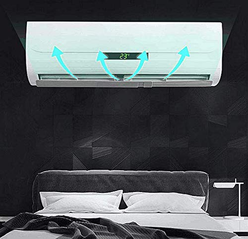Adjustable Air Conditioner Deflector Confinement Air Deflector Outlet Air Wing Air Cooled Anti Blast Baffle Wind Direction Telescopic Windshield Vents Sidewall Ceiling Registers for Home,Gray