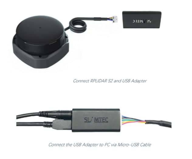 Seeed Studio RPLiDAR S2 Low Cost 360 Degree DTOF Laser Range Scanner, Lidar Scanner with 30 Meter Radius Ranging Distance, and 0.12° Angle Resolution, IP65-Rated for Indoor/Outdoor Use.