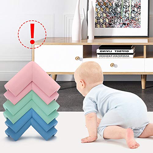 Acici Corner Guards | Corner Protectors for Baby Safety | Furniture Table Safety Bumper | with Double-Sided Tape(10 Pack) YA03 Beige