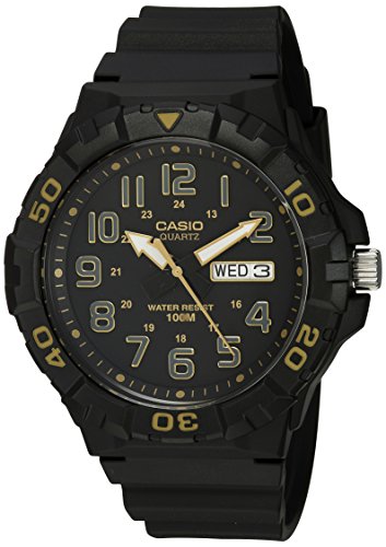 Casio Men's 'Diver Style' Quartz Resin Casual Watch, Color:Black (Model: MRW-210H-1A2VCF)